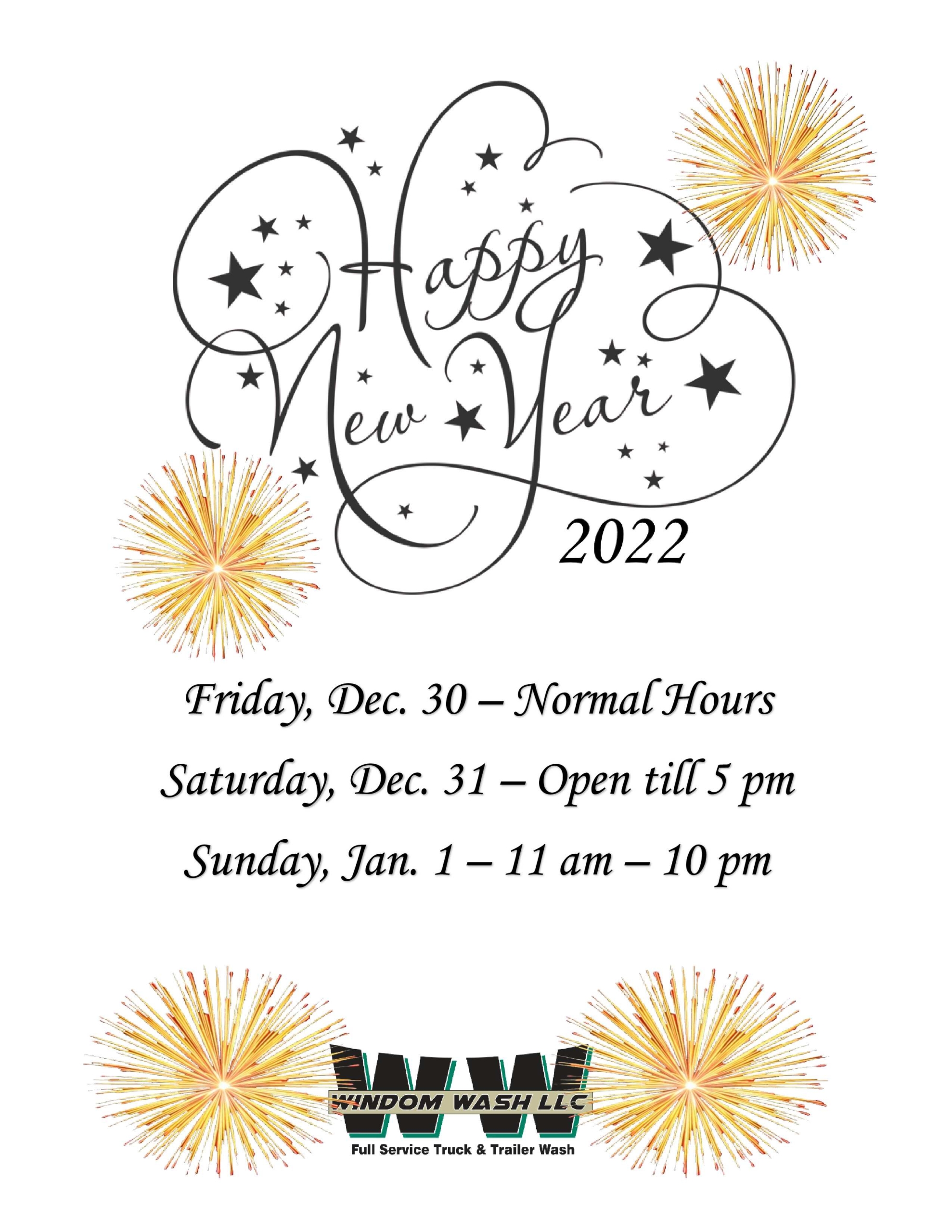 New Years 2022 – Windom Wash